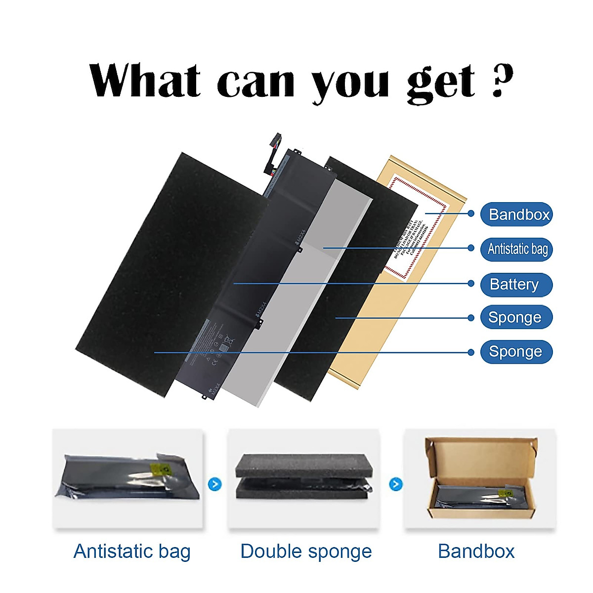 38WH F62G0 39DY5 Battery for Dell Inspiron 13 7000 i7373 7373 7386 2-in-1 7370 7380 5370 P83G P87G P91G P83G001 P83G002 P87G001 P91G001 Vostro 13 5370 039DY5 0F62G0 RPJC3 0RPJC3 F62GO 11.4V Laptop