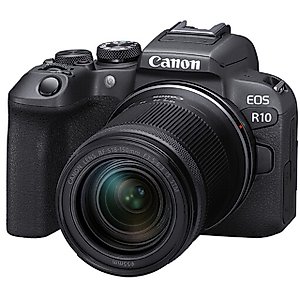 Canon EOS R10 Mirrorless Digital Camera with RF-S 18-150mm f/3.5-6.3 is STM Lens + 128GB Memory + Case + Tripod + Filters (38pc Bundle)