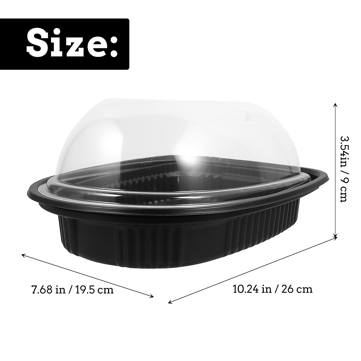 DOITOOL 20PCS Rotisserie Chicken Roaster Container with Lids - Plastic Disposable Take out Containers Carrier with Clear Dome Lid