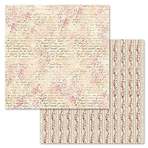 Stamperia Intl Double-Sided Paper Pad-Shabby Rose, 30.5 x 30.5 (12" x 12"), Multicoloured