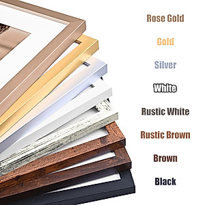 KINLINK 6x6 Picture Frame Black Set of 4, Wooden Square Photo Frames Matted 4x4 with Plexiglass for 4x4 with Mat or 6x6 without Mat for Table and Wall Display