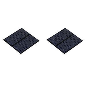 MECCANIXITY Mini Solar Panel Cell 5.5V 110mA 0.605W 70mm x 70mm for DIY Electric Power Project Pack of 2