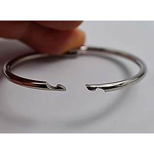 Loose Leaf Binder Rings Office Book Ring Clips 2 inch (20 Pack) for Index Cards Note Paper Metal Nickel Plated (Silver)