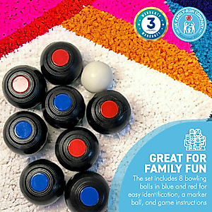 Thorness DRAKES CARPET BOWLS | Indoor bowls set | Bowls game for adults and children | CARPET BOWLS GIFT | French boules set | Each bowl is 2 inches in diameter.