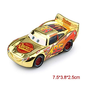 Hannaier Cars, Lightning McQueen car Toy 1:55 die-Casting car Metal Alloy boy Kid Toy (Sheriff), Small