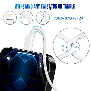 iPhone Charger 3FT, [Apple MFi Certified] Lightning Cable Original 3Pack USB Fast Charging Data Sync Cord Compatible with iPhone 13/12/11 Pro Max/XS MAX/XR/XS/X/8/7/Plus/6S/6/SE/5S（3FT）