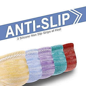 IDEGG No Show Socks Women 10 Pairs Low Cut Anti-Slid Novelty Athletic Casual Invisible Liner Socks