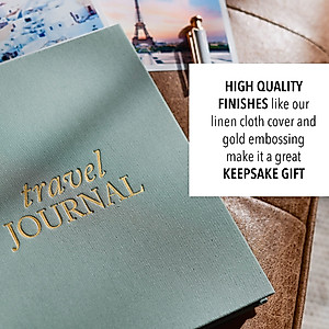Travel Journal by Duncan & Stone - Sage Green | Travel Planner for Best Friend Gift | Vacation Scrapbook and Photo Album | Congratulations Present for College Graduation or Wedding | Adventure Book for Couples or Boyfriend | World Trip Notebook for Women