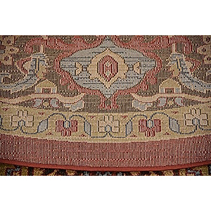 Unique Loom Sahand Collection Traditional Geometric Classic Red Round Rug (8' 0 x 8' 0)