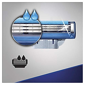 Gillette Mach3 Turbo Razor Blades for Men, Pack of 8