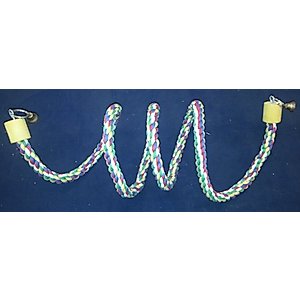 3/4-Inch by 72-Inch Bird Rope Bungee Bird Toy, Medium