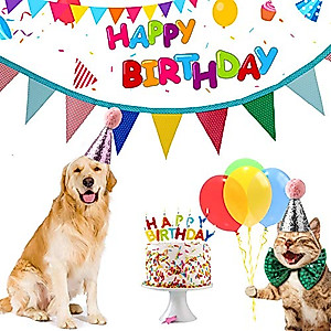 3pcs Dog Birthday Hat for Pets Party Decoration Supplies， Cat Kitten Headband Hats Charms Grooming Accessories
