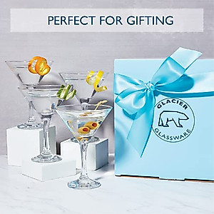 Minteer Formulas Glacier Glass - Milano Collection (Martini Glass (6 oz) - Set of 4)