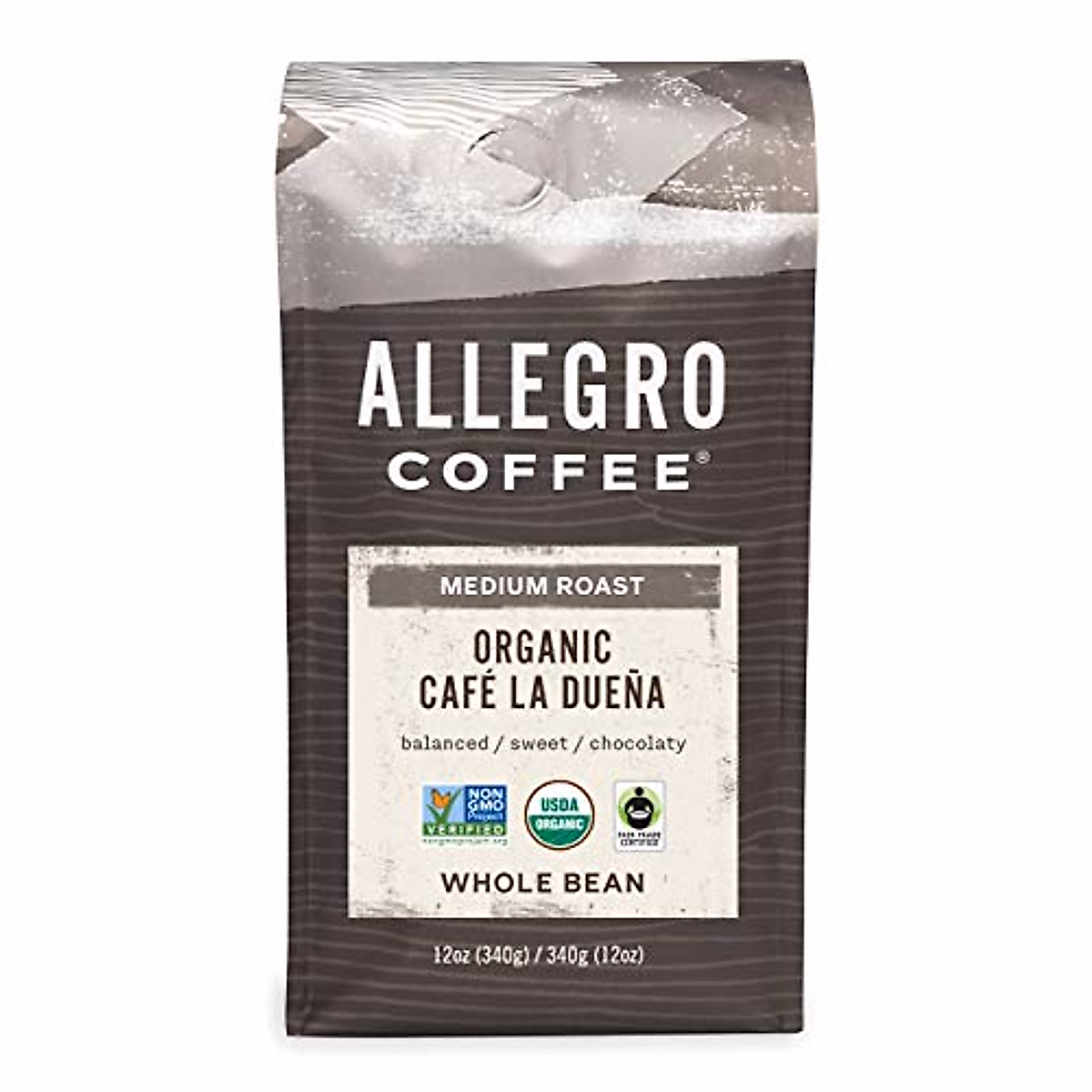 Allegro Coffee Organic Cafe La Duena Whole Bean Coffee, 12 oz