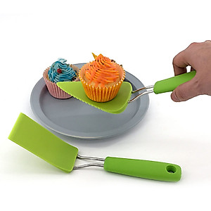 J56JIW2jjsim 1 Pcs Dessert Servers Cake Transfer Pizza Spade Spatula Nylon & Stainless Steel Material 2 Styles Choose for Pizza Cake Baking