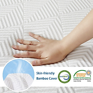 MyAnts Folding Mattress - 4 inch Portable Tri-Fold Cooling-Gel Memory Foam Foldable Mattress Topper with Washable Soft Cover Non-Slip Bottom, Camping Mattress Floor Guest Bed, 75" x 54" Full Size