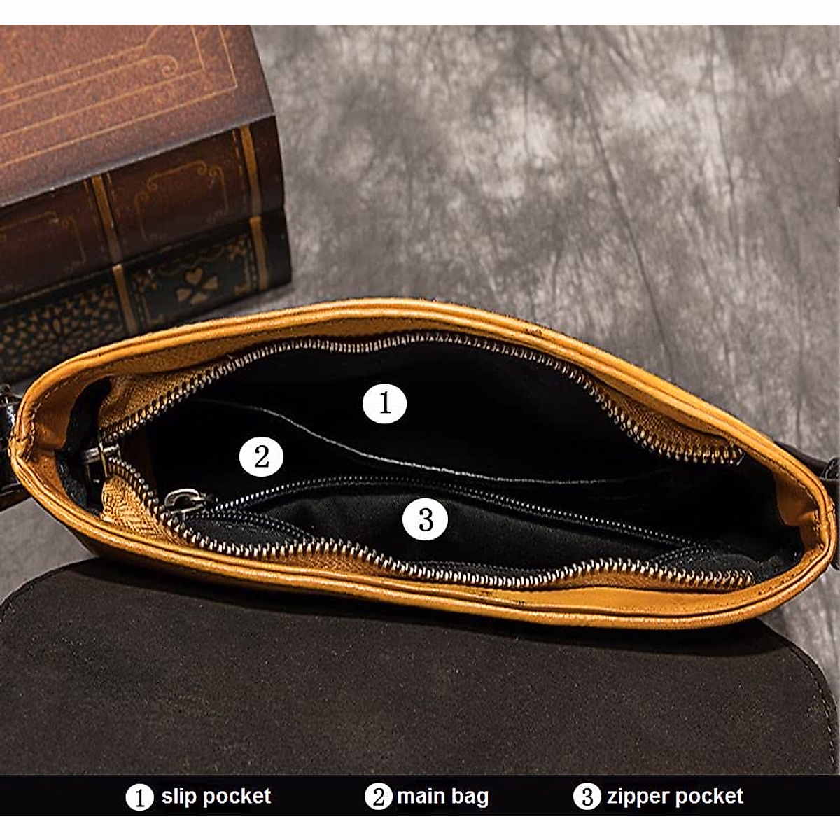 seegeeneey Women Leather Shoulder bag Handbag Purse for Women Crossbody Bag Messenger Bag Vintage Travel Bag Samll Purse (Green)