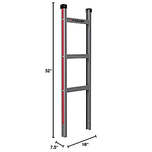 Magline HMK15AUA4 Aluminum Hand Truck, Vertical Loop Handle, Pneumatic Wheels, 500lbs Capacity