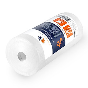 Aquaboon 6-Pack of 5 Micron 10" x 4.5" Sediment Water Filter Replacement Cartridge | Whole House Sediment Filtration | Compatible with W15-PR, HD-950, WFHD13001B, GXWH35F, GXWH30C, HF45-10BLBK10PR