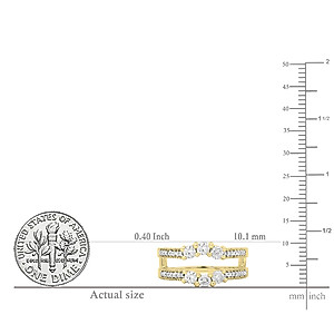 Dazzlingrock Collection Round White Diamond Anniversary 3 Stone Enhancer Ring for Women (0.80 ctw) in 14K Yellow Gold Size 7.5