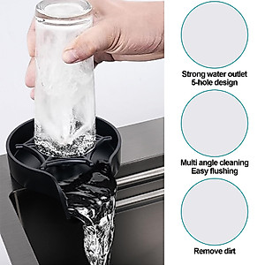 29.5 * 17.7 inch Kitchen Sink, Single Bowl Stainless Steel Sink Multifunctional Drop In Sink with Pull-Down Faucet and Multiple Accessories (black grey, 29.5 * 17.7 inch)