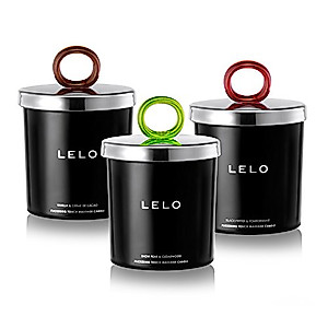 LELO Flickering Touch Massage Candle, Melts into Sensual Massage Oil, Scented Candle Body Massage Oil, Vanilla & Creme de Cacao Scent