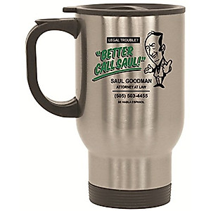 BeeGeeTees Call Saul Goodman Bad Lawyer Travel Mug 14 oz Stainless Steel