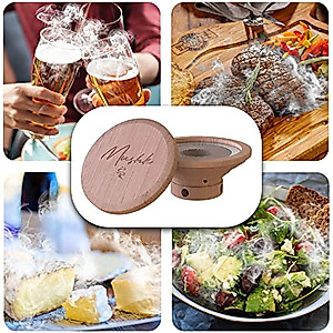 Mushk Cocktail Smoker Kit with Velvet Bag - Old Fashioned Cocktail Kit 4 Flavors - Cherry, Apple, Walnut, Oakwood