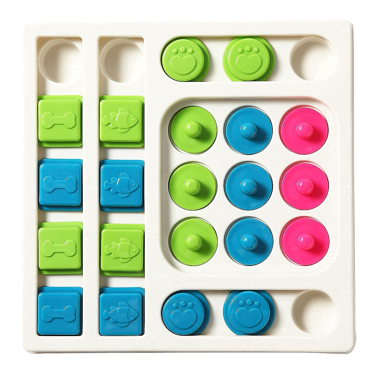 Smart Paws Interactive Pet Puzzle Toys (Level 2-3) Dog Slow Feeder,Dog Puzzle Feeder,Rabbit Toy… (Level 2)