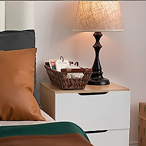 GRANNY SAYS Bundle of 2-Pack Wicker Storage Baskets & 2-Pack Woven Storage Baskets for Bathroom