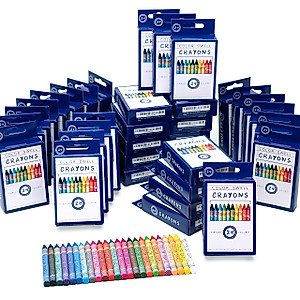 Color Swell Bulk Crayon Packs - 36 Boxes of 24 Vibrant Colored Crayons of Teacher Quality Durable Bulk Crayons for Classroom and Home