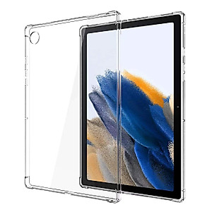 TPU Clear Case for Samsung Galaxy Tab A8 10.5 Inch 2022 (SM-X200/X205/X207), Shockproof Silicon Protective Skin Case/Slim Back Cover Shell for 10.5" Galaxy Tab A8 - Transparent
