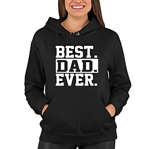 Go All Out X-Large Black Mens Best Dad Ever #1 Dad Worlds Greatest Sweatshirt Hoodie
