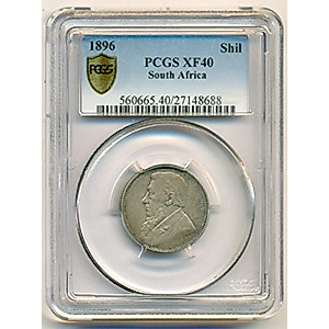 1896 ZA South Africa Silver Shilling XF40 PCGS Secure