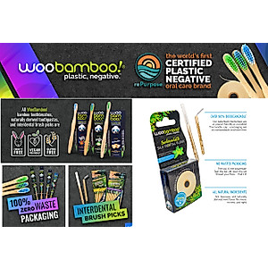 Woobamboo! Adult Super Soft Bamboo Toothbrush, Made From Sustainable Bamboo, Plastic Negative (Pack of 1)