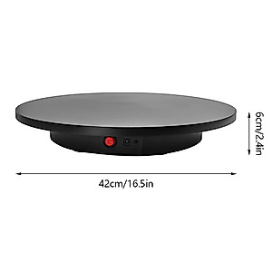 EurHomePlus 16.5" 360° Remote Electric Motorized Rotating Turntable Display Stand 42 CM 22-60 sec/rev for Product Display&Cube Spin Display
