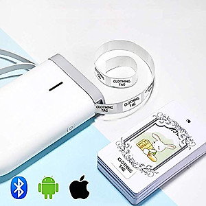 Label Maker with 6 Rolls Tape NiiMbot D11 Portable Wireless Connection Label Printer, NIIMBOT Mini Label Maker Machine
