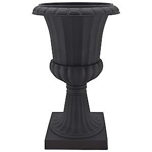 Arcadia Garden Products PL50BK-2 Deluxe Plastic Urn(Pack of 2), Black