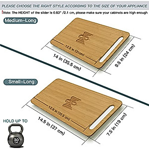 Appliance Sliders for Kitchen Appliances Sliders Tray-Coffee Maker Slider for Counter, Appliance Sliding Tray for Coffee Maker, Air Fryer, Food Processor, Blender, Toaster, Coffee Bar Accessories, Coffee Bar Essentials (9.5” X 14”)