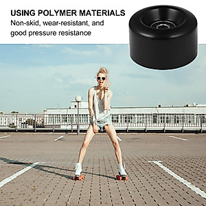 VOSAREA 4Pcs Shoe Wheel Skates Accessories Skating Wheels ice Skates Wheel Roller bladse Wheels Wheel with Bearing Skates Bearings Wheels Inline Hockey Wheels pu Double Row Skateboard