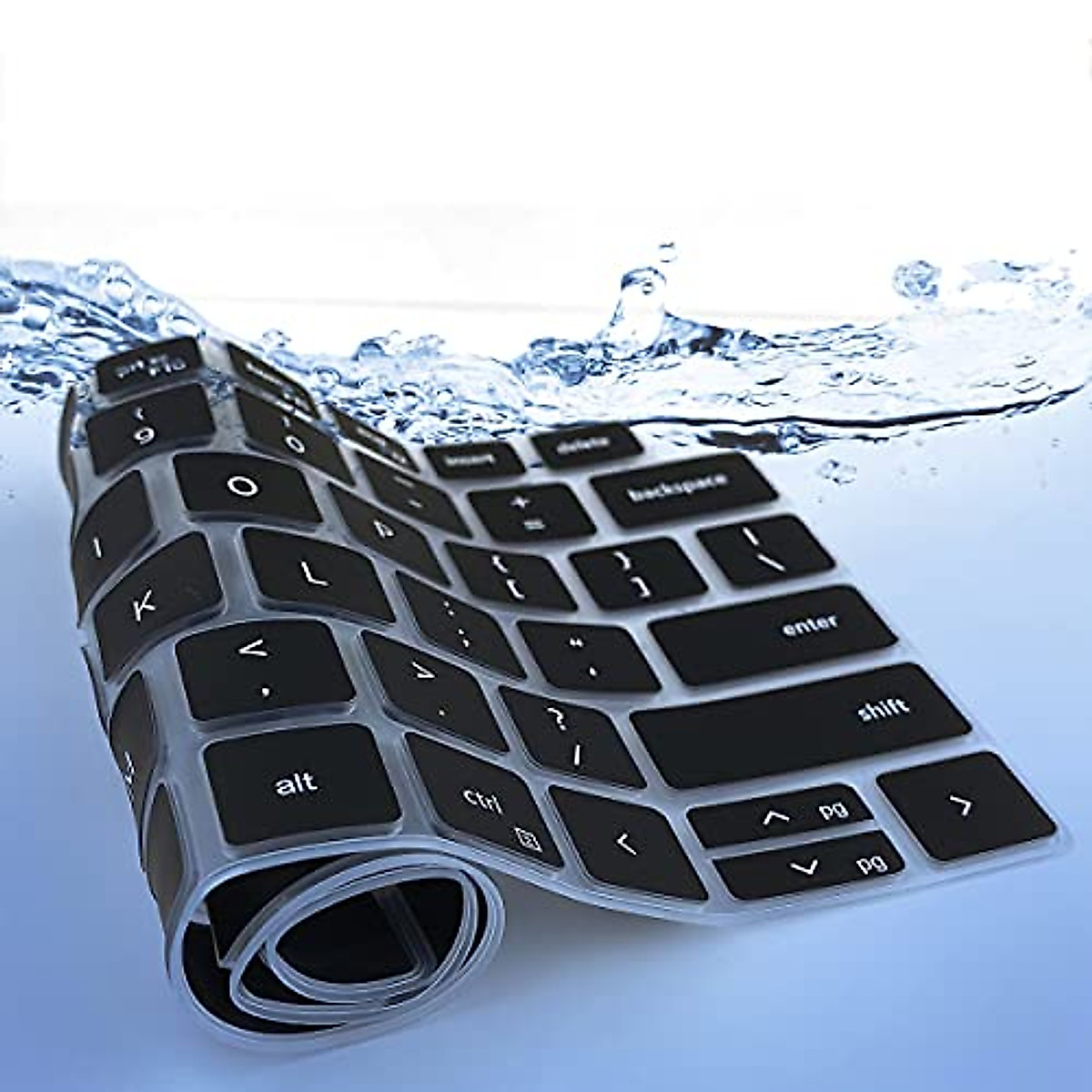 Keyboard Cover Skin for Dell Latitude 14" 7430 7420 7410, Dell Latitude 5430 5431 5420 14", Dell Latitude 7520 15.6" Dell Latitude 9000 9510 9520 9420 9430 Keyboard Protective Cover-Black