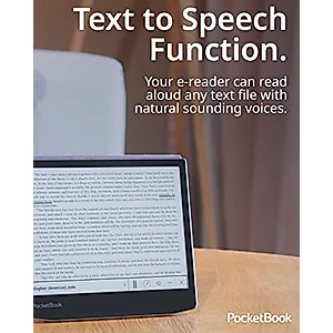 PocketBook Era E-Reader, Stardust Silver, 16GB | 7ʺ Glare-Free & Eye-Friendly Touch-Screen with E -Ink Technology | Waterproof | Text-to-Speech, Audio- & E-Book Reader | SMARTlight & Built-in Speaker