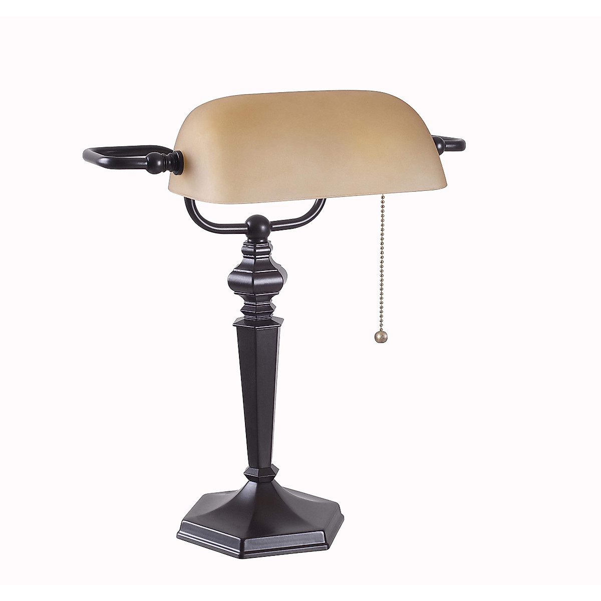 Kenroy Home Classic Banker Lamp ,15.5 Inch Height, 13 Inch Width, 10.5 Inch Ext. with Oil Rubbed Bronze Finish