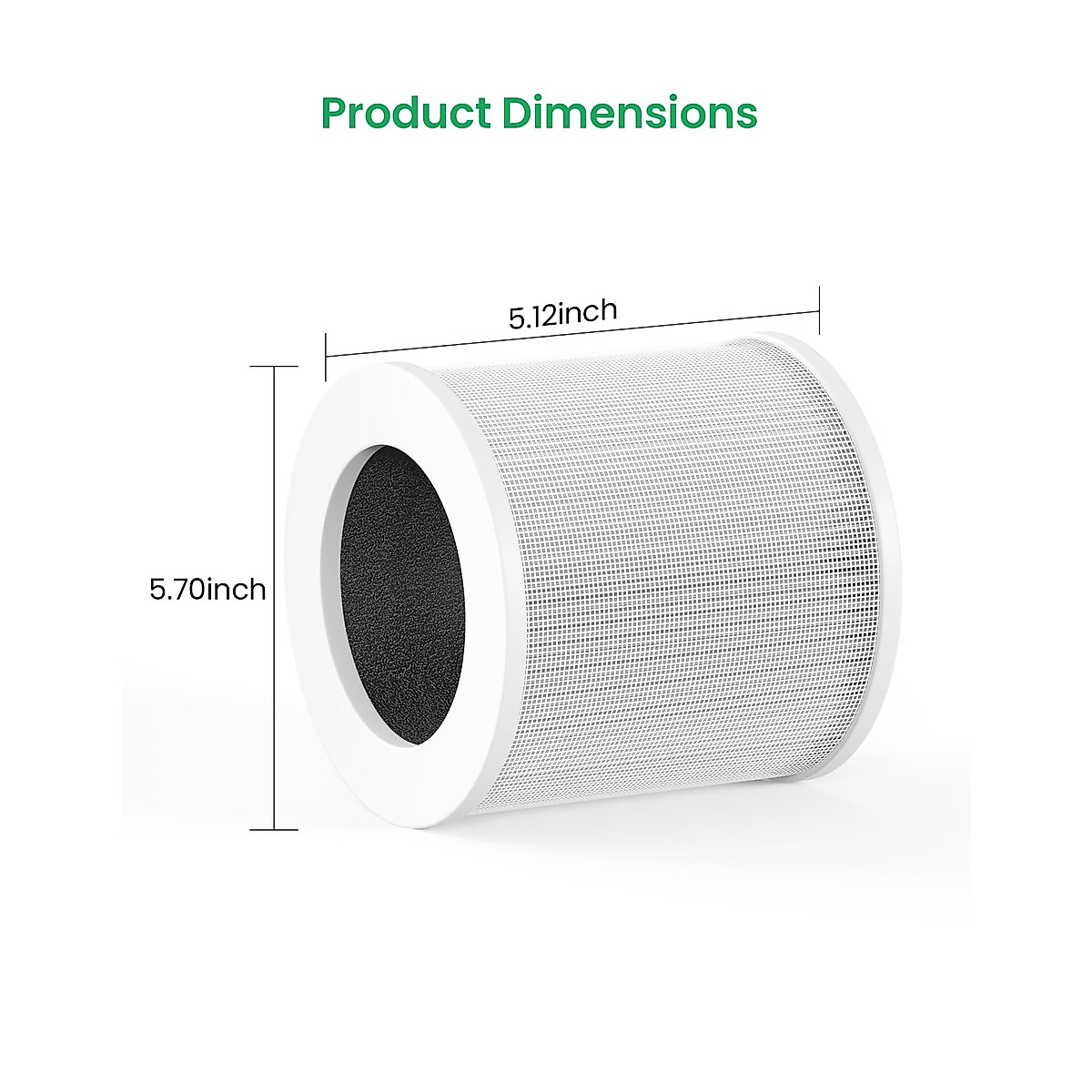 A1 Air Purifier Filters Compatible with VEWIOR Air Purifier A1 A1W HQSC-50 HQKJ-80, AMEIFU AP01W, KOIOS HQKJ-50 & Tailulu PUR0003, 3-in-1 Filter H13 True HEPA Air Purifier Replacement Filter, 1 Pack
