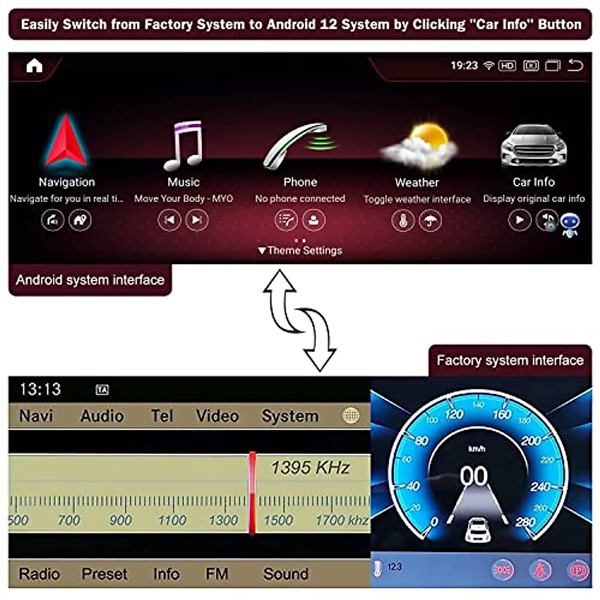 Road Top Android 12 Car Stereo 10.25" Car Touch Screen for Mercedes Benz G Class NTG4.5/ NTG4.7 2012-2015 Year, 8+128G, Support Wireless Carplay, Global Weather,OTA Upgrade,Voice Control
