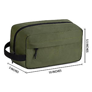Vorspack Toiletry Bag Hanging Dopp Kit for Men Water Resistant Shaving Bag with Large Capacity for Travel - Army Green