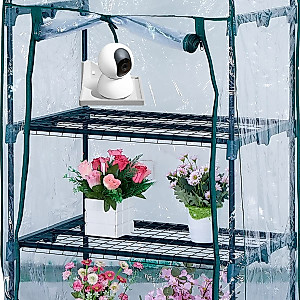 4 PCS Grow Tent Corner Shelf,16 mm Grow Tent Accessories,White Grow Tent Shelves for Place The Hygrometer Camera and Planting Equipment (3.46 x 3.46 in for 16mm Grow Tent Poles)