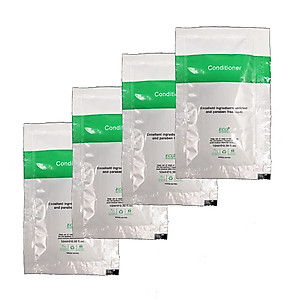 Eco Amenities Travel Size Hair Conditioner for Women & Men - Hotel Supplies for Guests - Refreshing Bulk Travel Size AirBnB Toiletries - 0.35fl oz (10ml), 300 pack, Green Tea Scent - Easy Tear Sachets