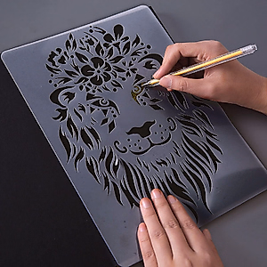 15 Pack 6 Mil Blank Stencil Sheets 12 x 24 inch Mylar Sheet Clear PET Blank Stencil Making Sheet Blank Mylar Templates for DIY Art Craft, Cricut, Silhouette, Vinyl Cutting