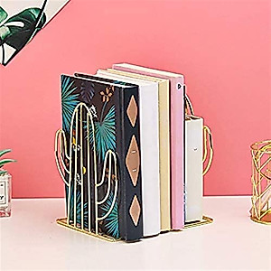 WJCCBJQXW Bookends 2pcs Decorative Bookends Metal Decorative Book Ends Dividers Holders for Shelves Dispensers Display for Library Office